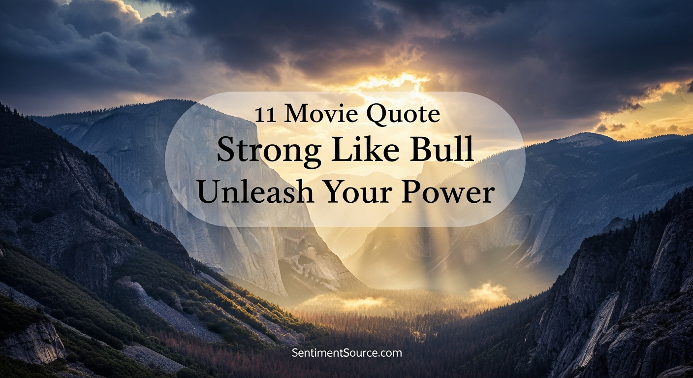 11 Movie Quote Strong Like Bull Unleash Your Power – SentimentSource
