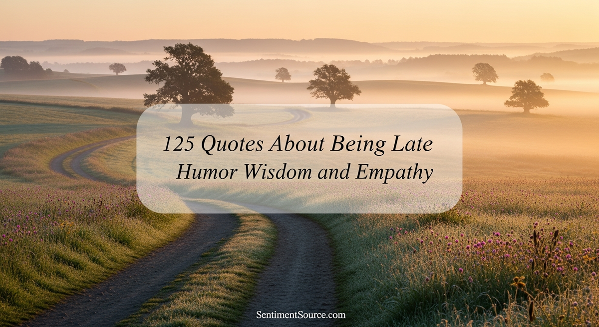 125 Quotes About Being Late Humor Wisdom and Empathy – SentimentSource