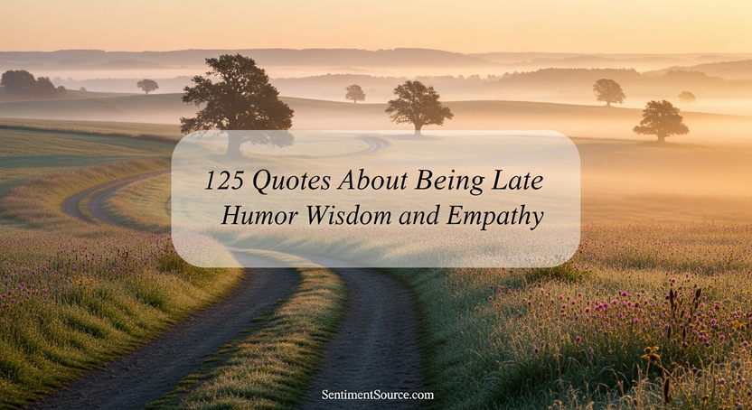 125 Quotes About Being Late Humor Wisdom and Empathy – SentimentSource