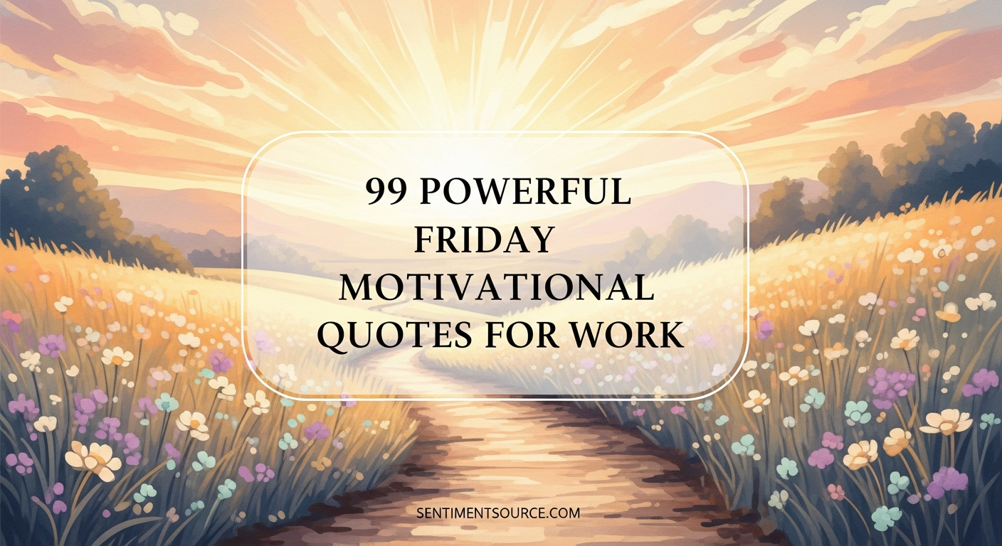 99 Powerful Friday Motivational Quotes for Work – SentimentSource