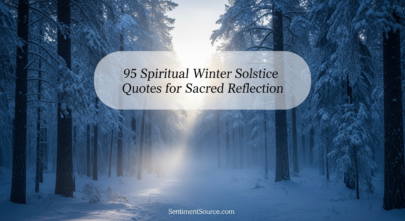 95 Spiritual Winter Solstice Quotes for Sacred Reflection – SentimentSource