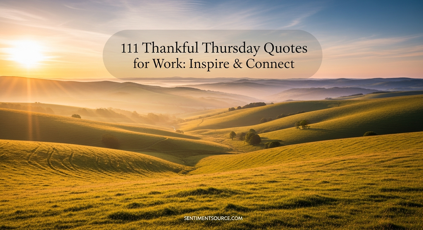 111 Thankful Thursday Quotes for Work: Inspire & Connect – SentimentSource