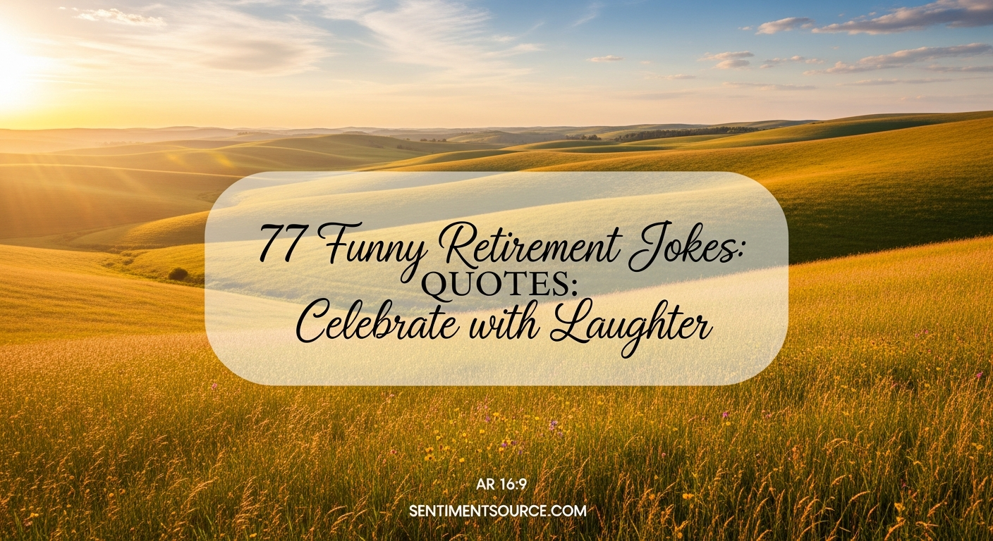 77 Funny Retirement Jokes Quotes: Celebrate with Laughter – SentimentSource