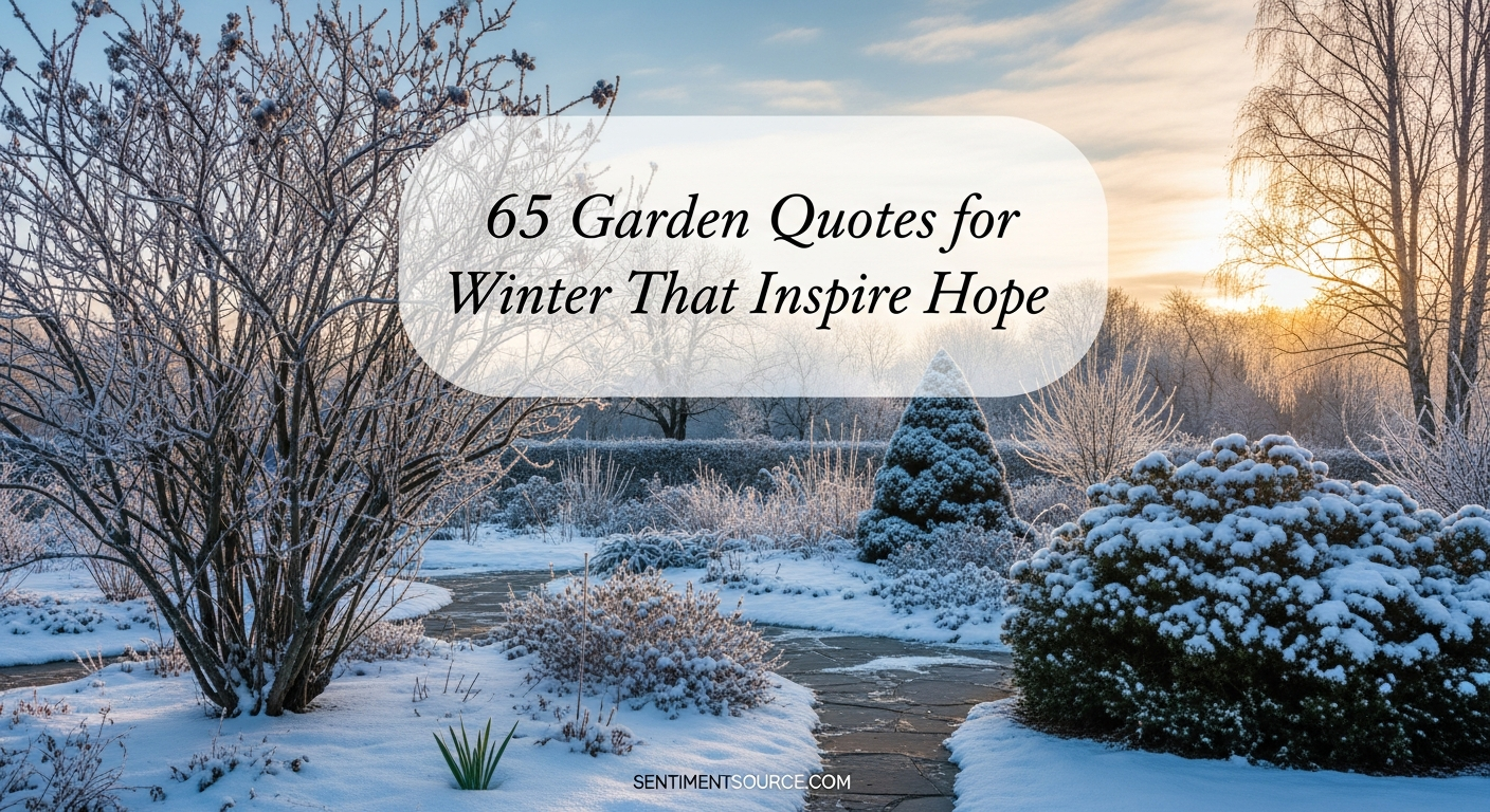65 Garden Quotes for Winter That Inspire Hope – SentimentSource