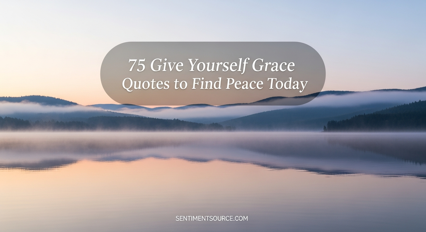 75 Give Yourself Grace Quotes to Find Peace Today – SentimentSource