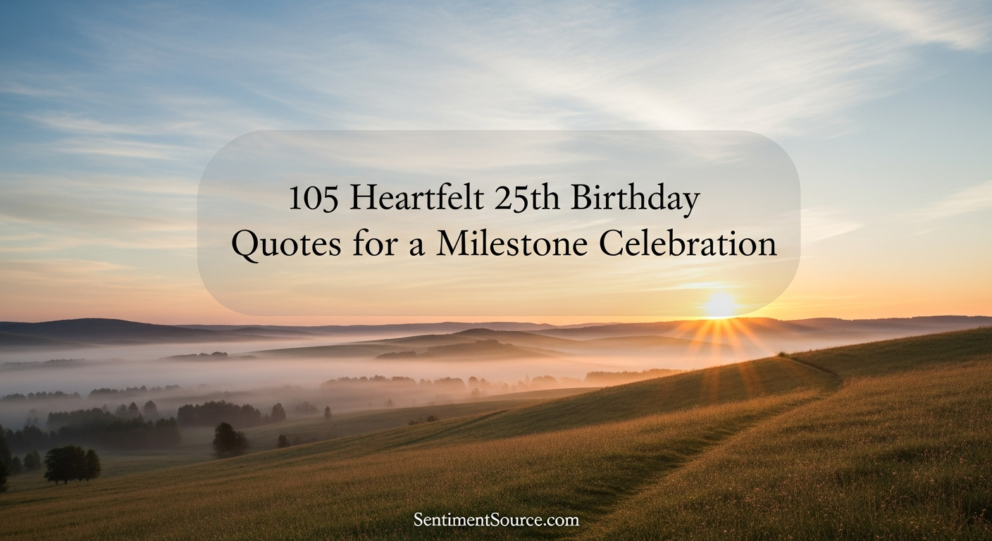 105 Heartfelt 25th Birthday Quotes for a Milestone Celebration ...