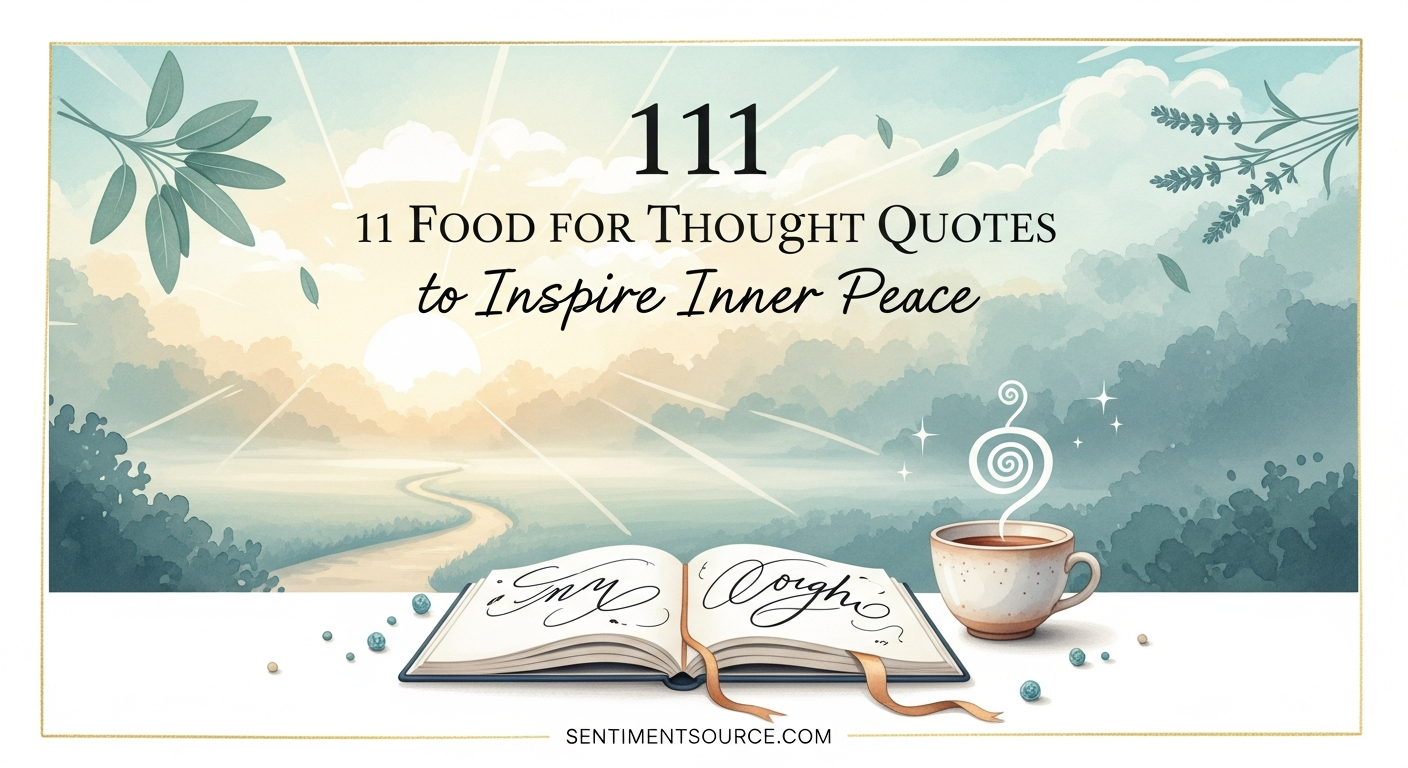 111 Food for Thought Quotes to Inspire Inner Peace – SentimentSource